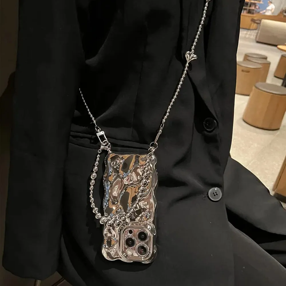 Luxury-Senior-Silver-Bead-Crossbody-Lanyard-Bracelet-Phone-Case-for ...