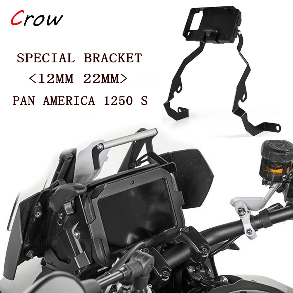 Motorcycle Phone GPS Navigation Plate Bracket Navigator Support Black ...