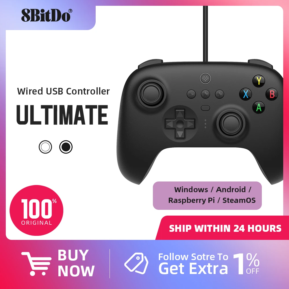 8BitDo-Ultimate-Controller-Wired-USB-Compat-vel-com-Janela-Android-Steam-Deck-Switch-Raspberry ...