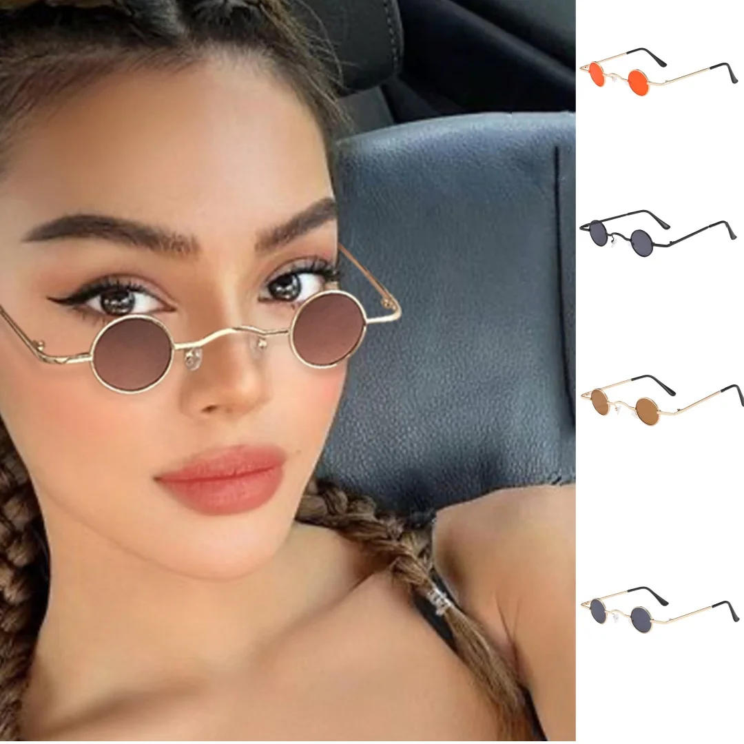 A-pair-of-pc-punk-round-retro-sunglasses-for-men-and-women-ultra-small ...