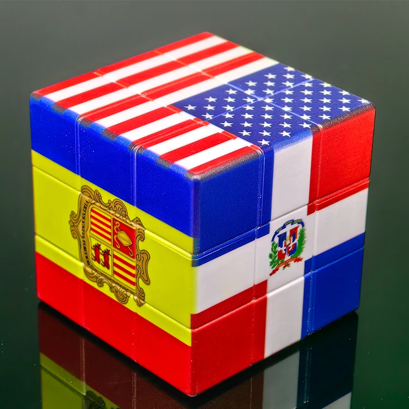 3D Printing National Flags 3X3X3 Magic Cube Earth Mappa Mundi Puzzle ...