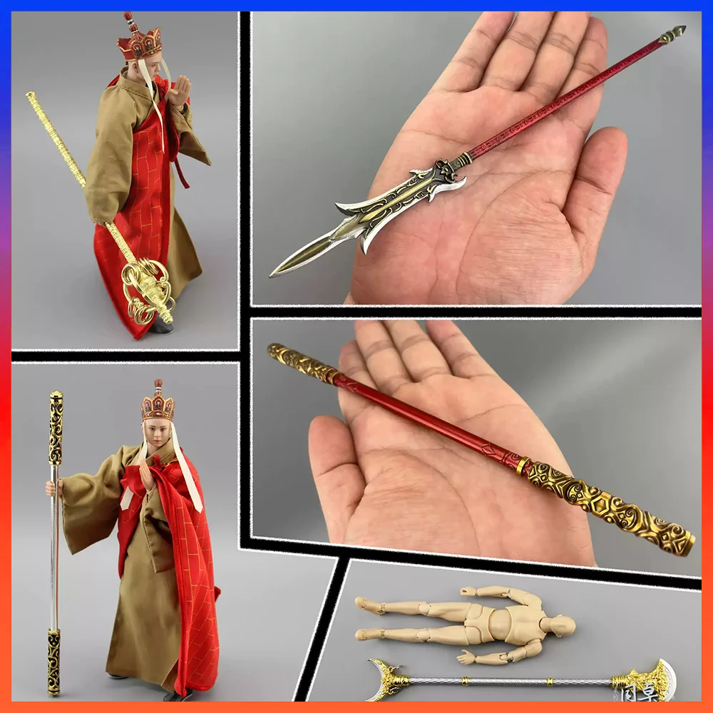 In Stock 1/12 Scale Soldier Mini Toy Cold Weapon Golden Hoop Stick ...