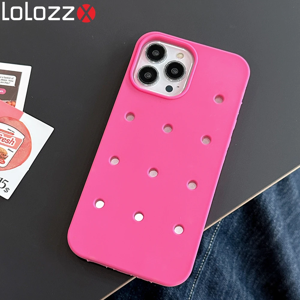 Candy-Color-Holes-Silicone-Phone-Case-For-iPhone-16-15-Pro-Max-13-12-11 ...