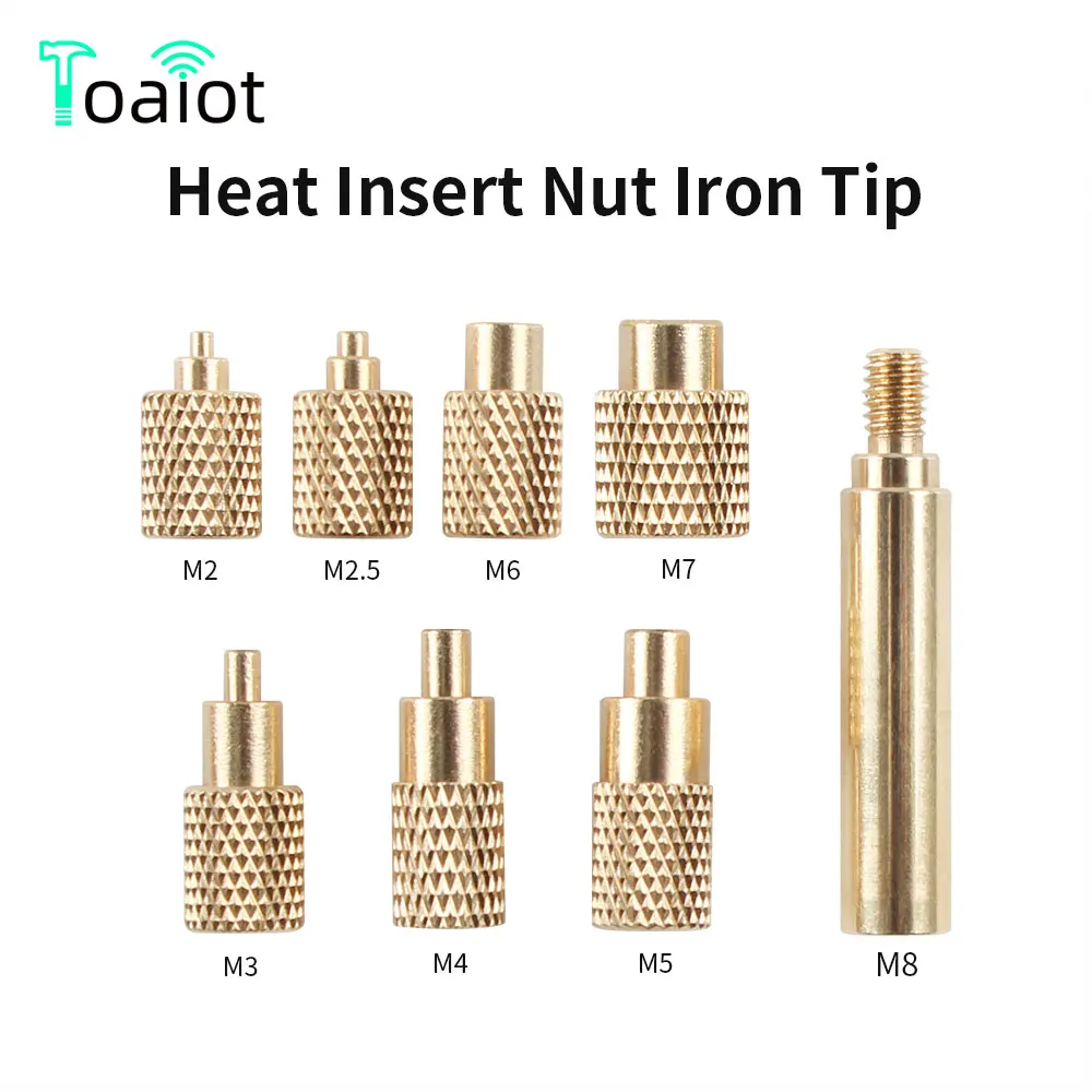 Heat-Insert-Nut-Iron-Tip-M2-M8-Brass-Internal-Thread-Head-Hot-Melt-Nut ...
