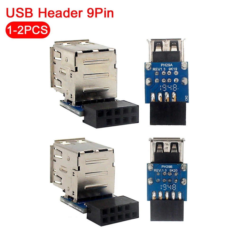 USB-2-0-Motherboard-Header-9pin-10pin-Motherboard-to-2-Ports-USB-2-0 ...