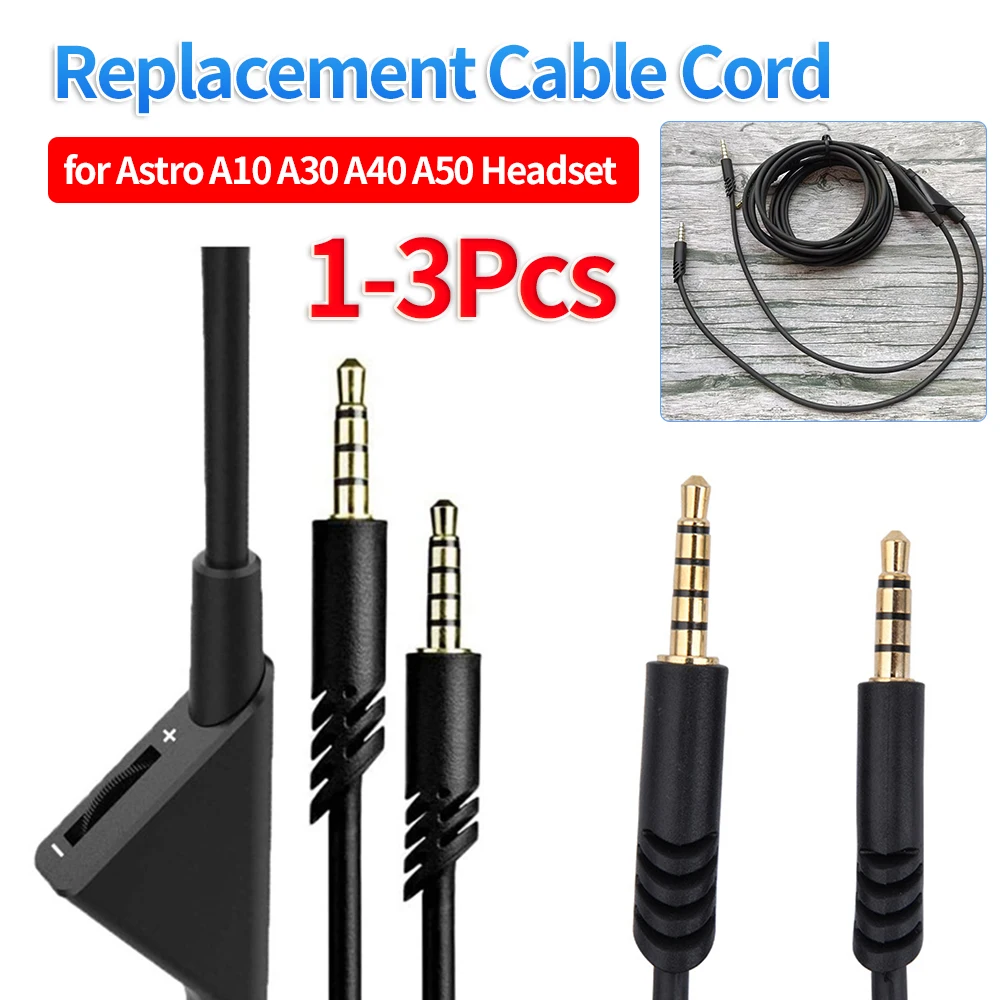 1-3Pcs 2.0M Aux Wire W/ Volume Control Audio Cable with 3.5mm Jack for ...
