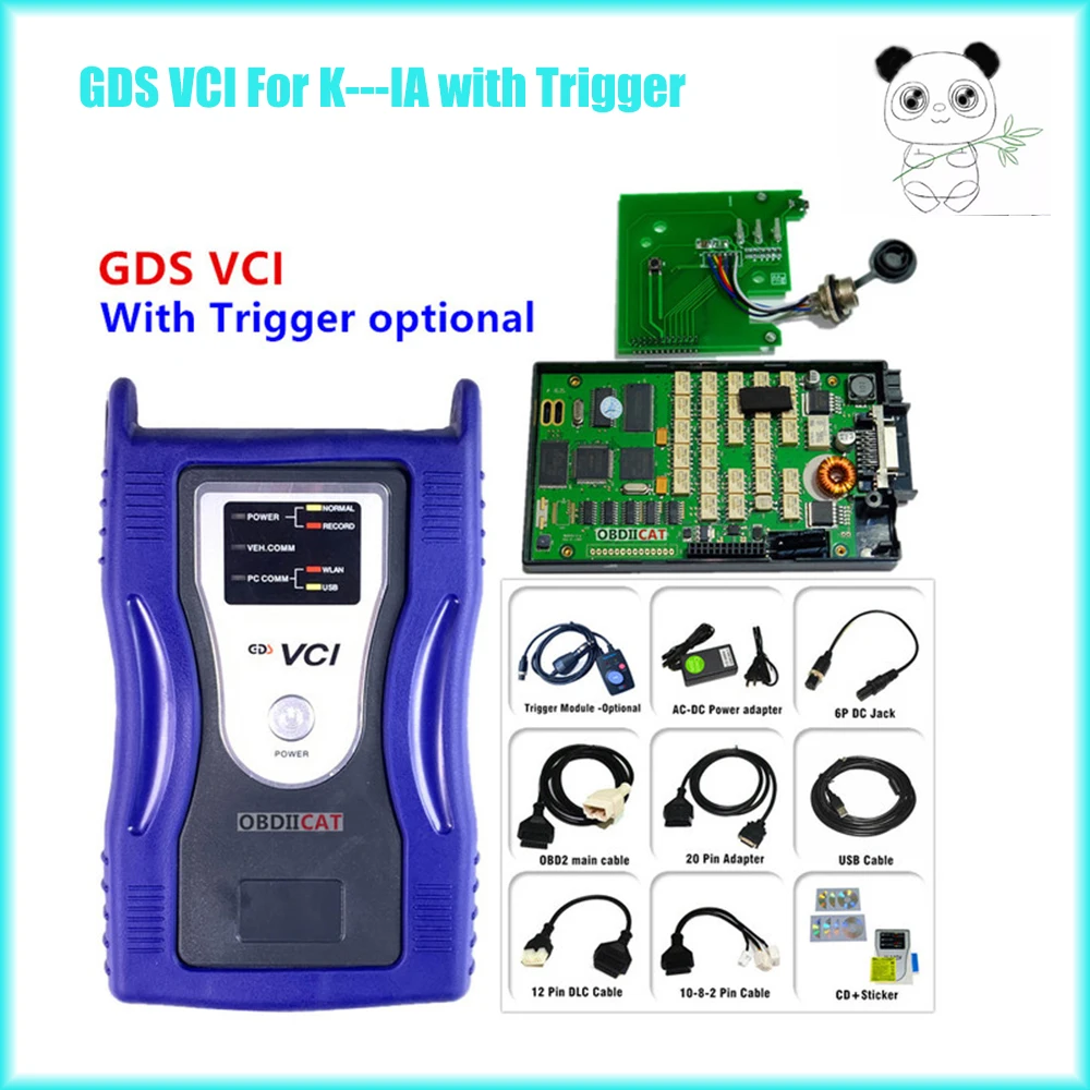 K IA Hyu ndai용 GDS VCI, 트리거 모듈 커넥터 포함, 비행 자동 OBD2 진단 도구, GDS VCI ...