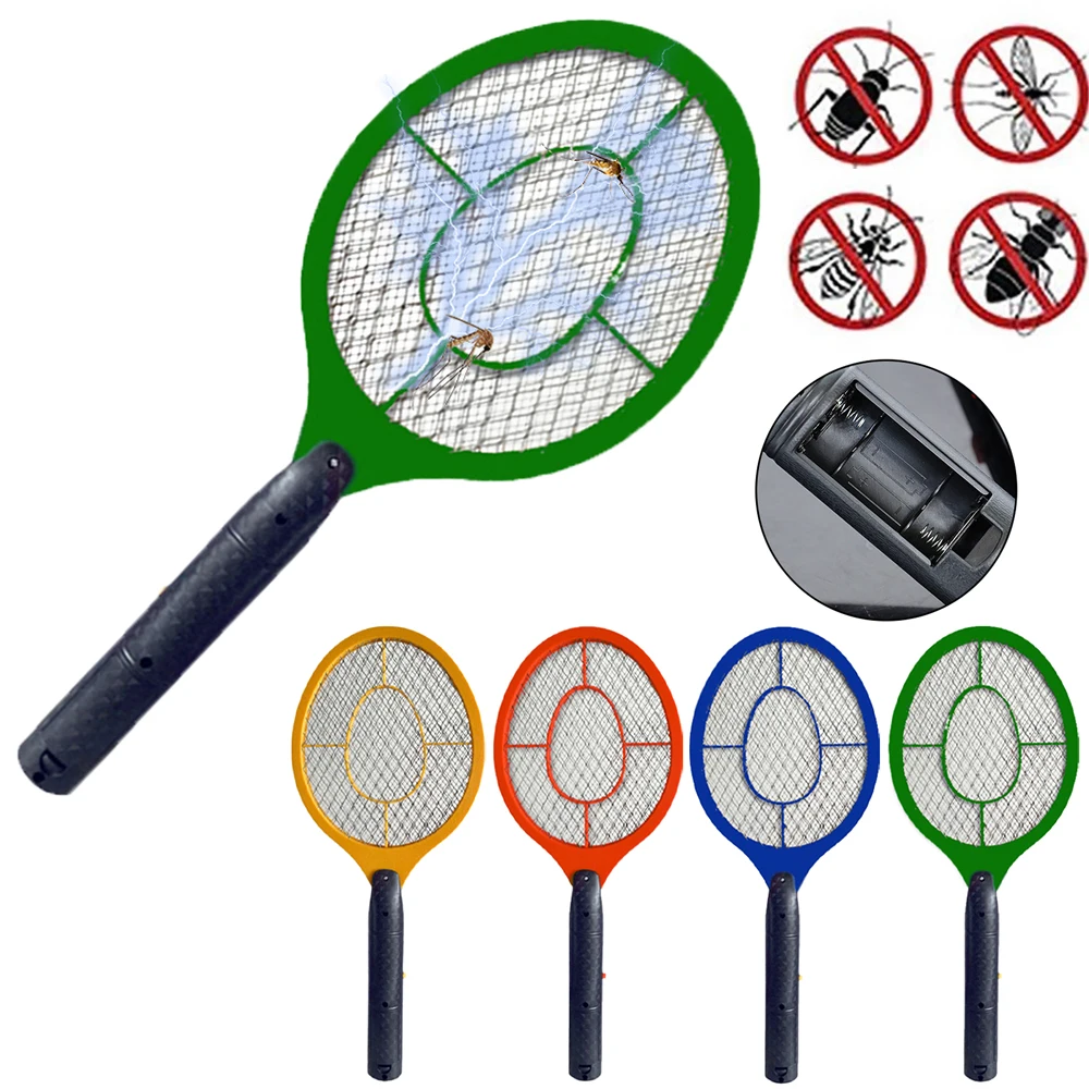 Electric-Fly-Insect-Bug-Zapper-Bat-Handheld-Insect-Fly-Swatter-Racket ...