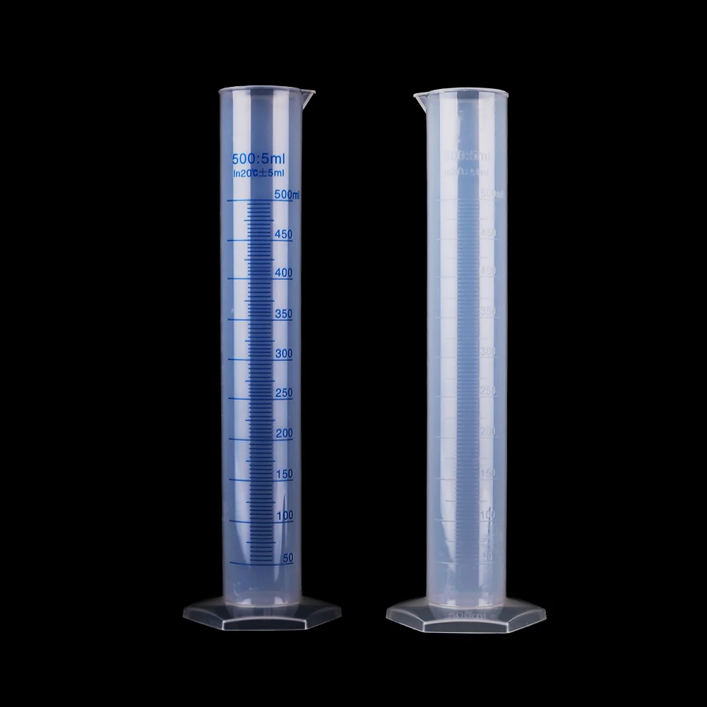Generic 10ml/25ml/50ml/100ml/250ml/500ml Plastic Measuring Cylinder Lab ...