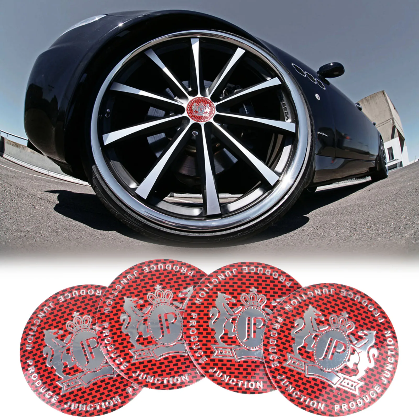 4pcs-JP-Junction-Produce-Wheel-Center-Hub-Cap-Emblem-Badge-Sticker ...