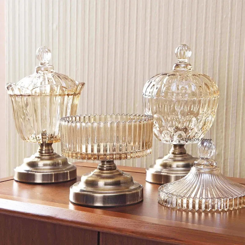 Nordic-Crystal-Glass-Jar-Multifunction-Storage-Jar-Large-Glass-Covered ...