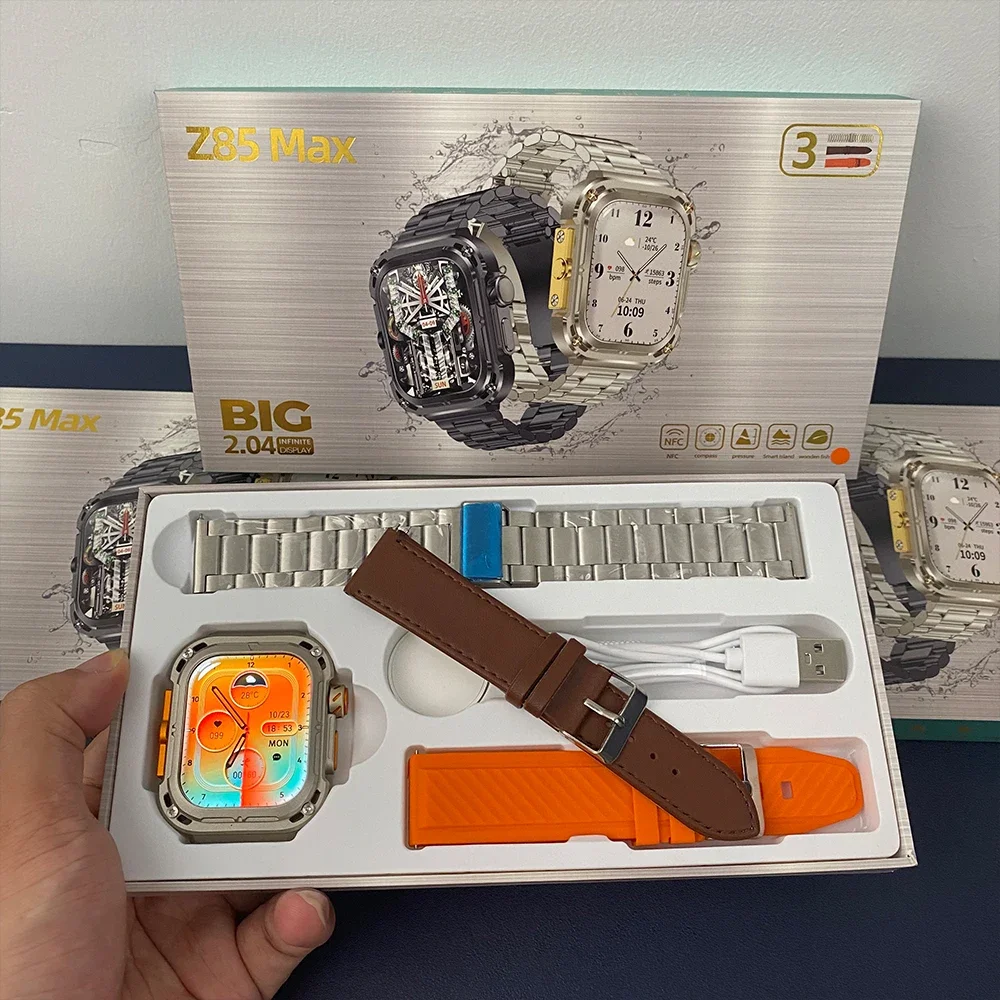 Z85-Max-Outdoor-Smart-Watch-Men-2-04-Inch-GPS-Track-NFC-Games-Air ...