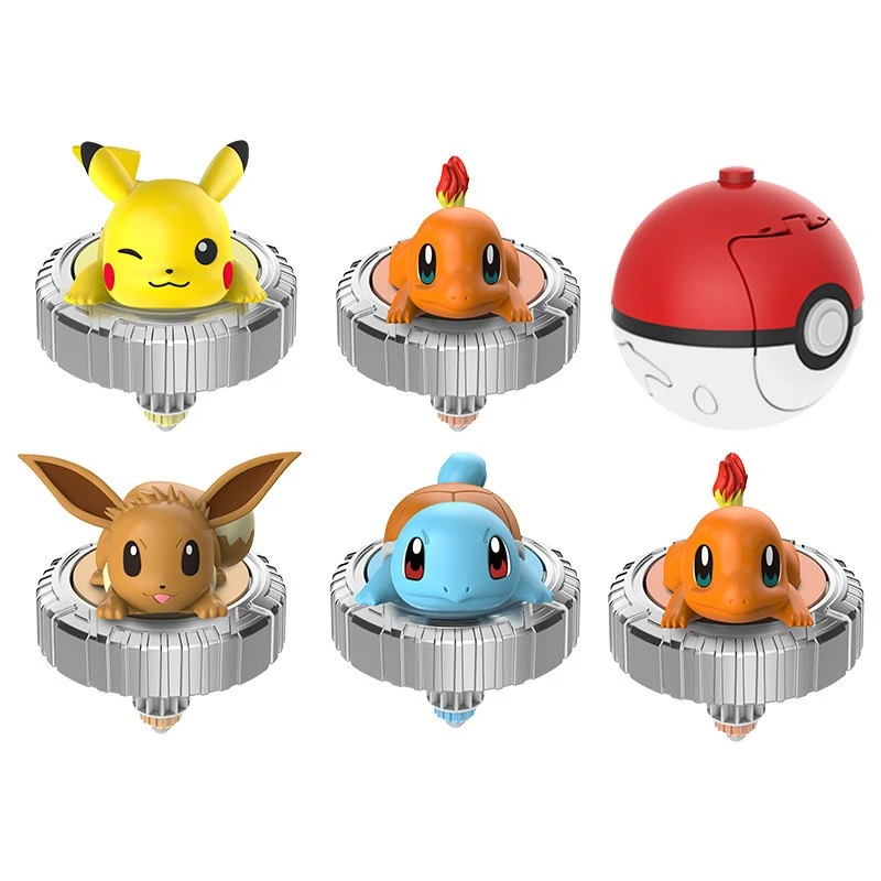 Anime Pokemon Pikachu Tops Launchers Beyblade Magic Gyro Action Figure ...