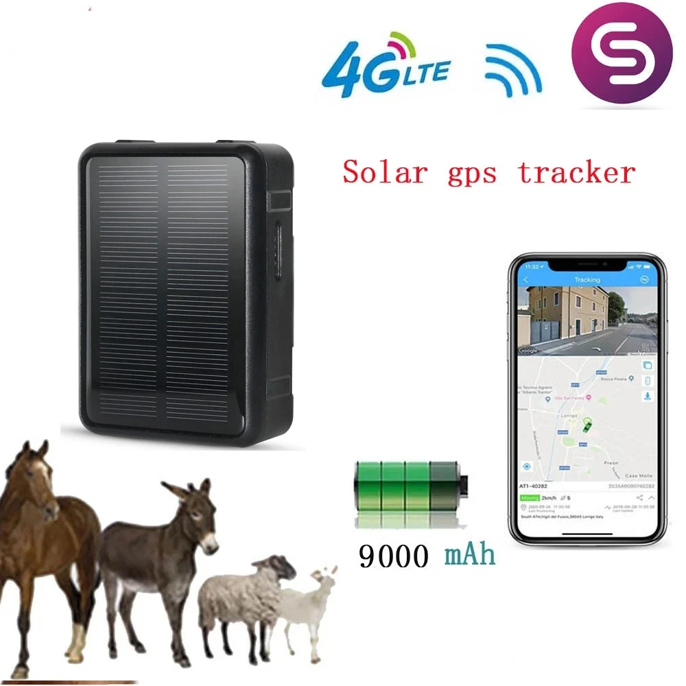 4G Solar GPS Tracker Power Sheep Cow Cattle RF V44 9000mAh Waterproof ...
