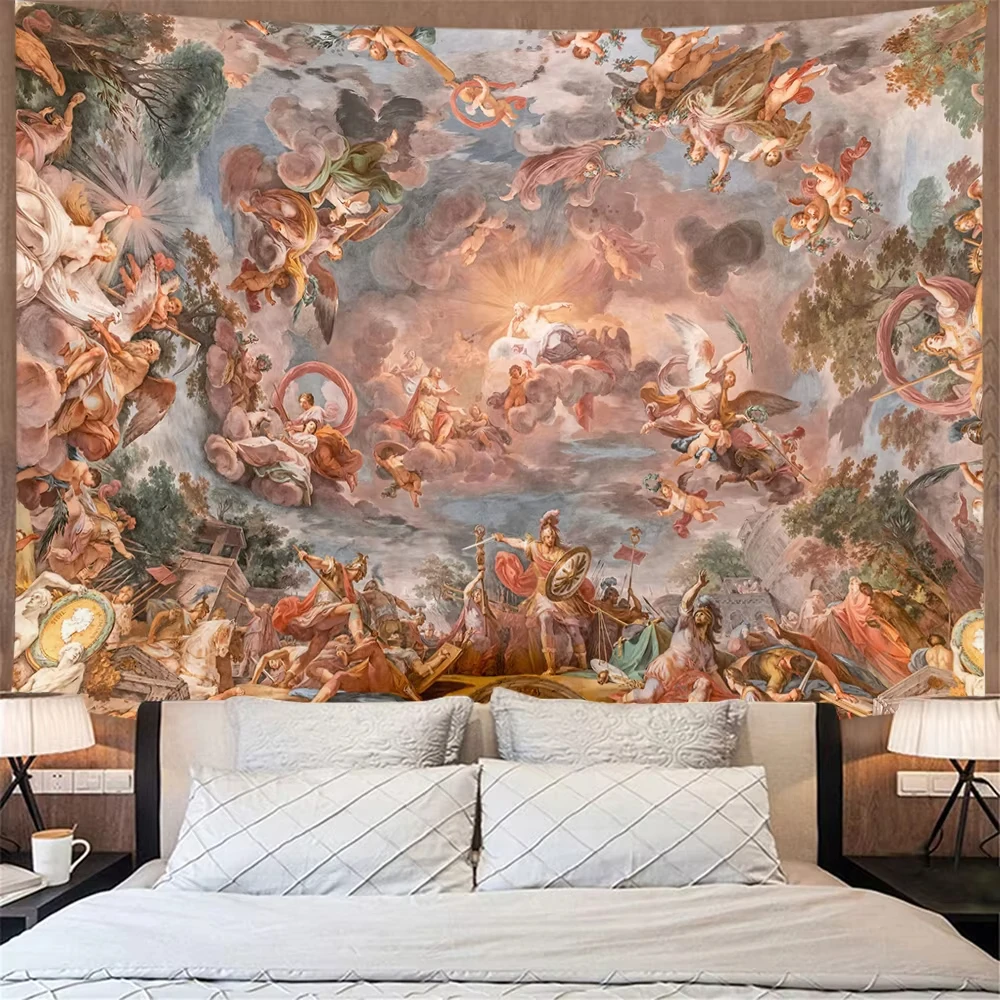 Ancient Greek Mythology Oil Painting Style Tapestry Medieval Polyester ...