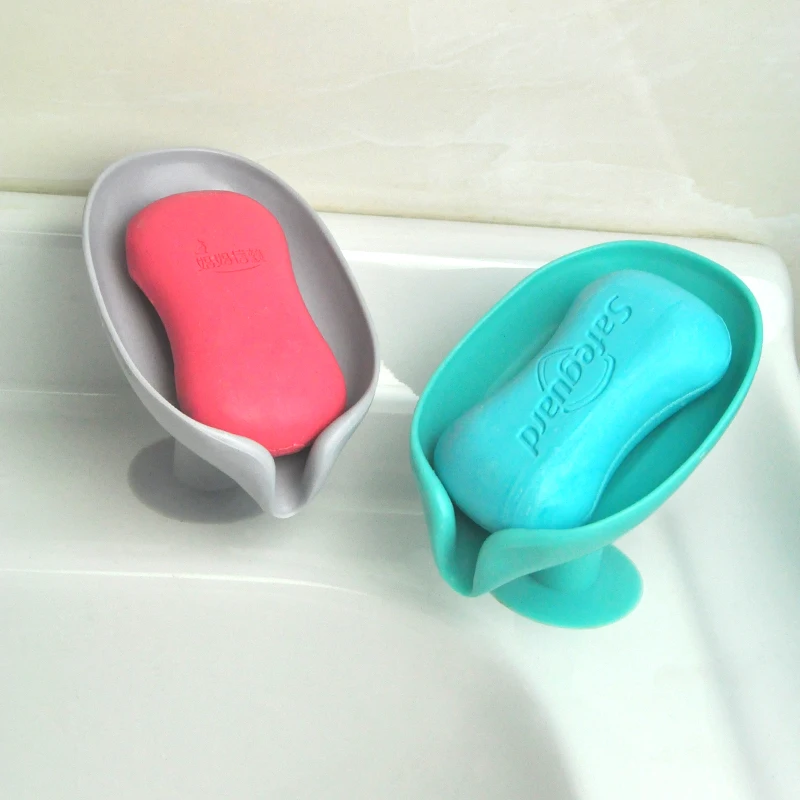 3pcs-Leaf-shaped-soap-tray-bathroom-bathroom-non-perforated-drainage ...