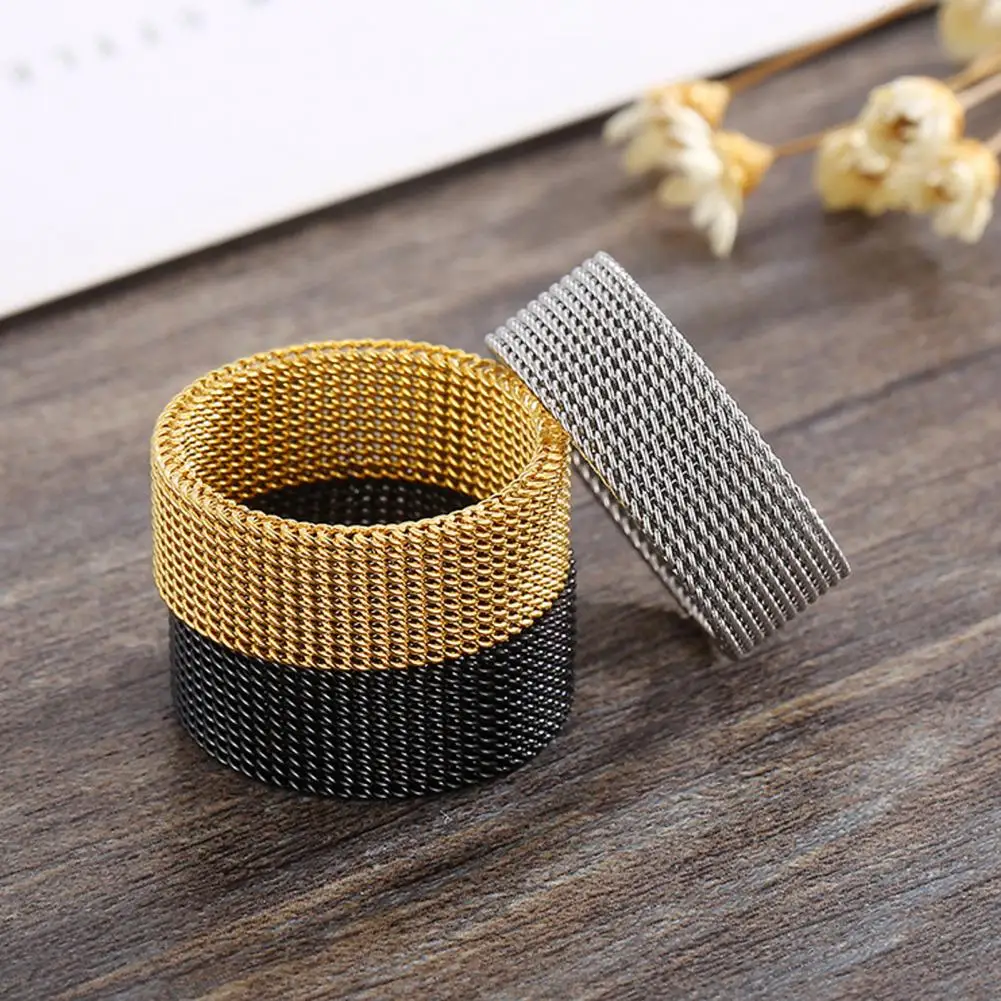 Stainless-Steel-Stylish-Unisex-Mesh-Finger-Ring-Fashion-Jewelry-Gift ...