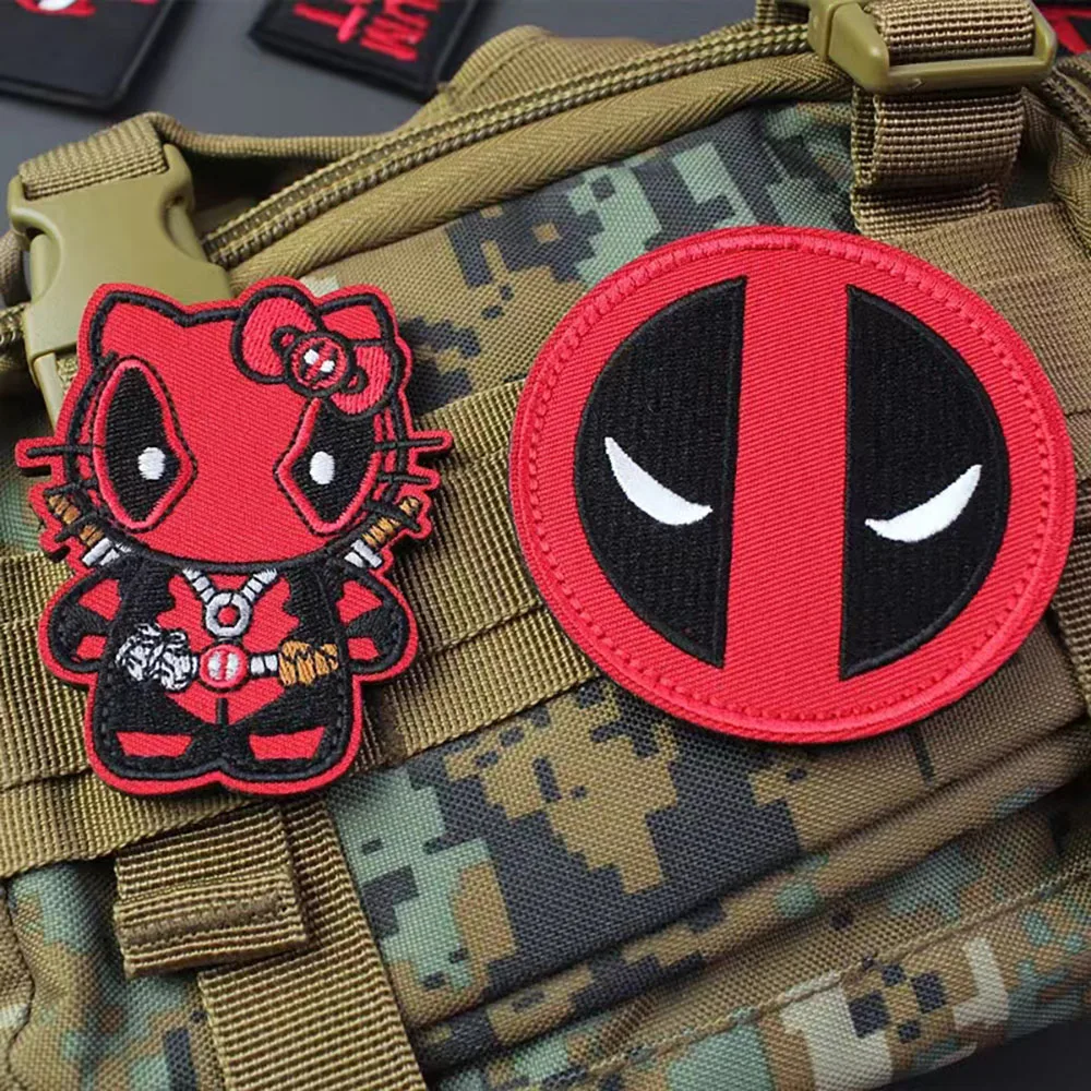 3D-Deadpool-Patch-MAXIMUM-EFFORT-Embroidery-Badge-Tactical-Morale-Armband-Hook-and-Loop-Patches ...