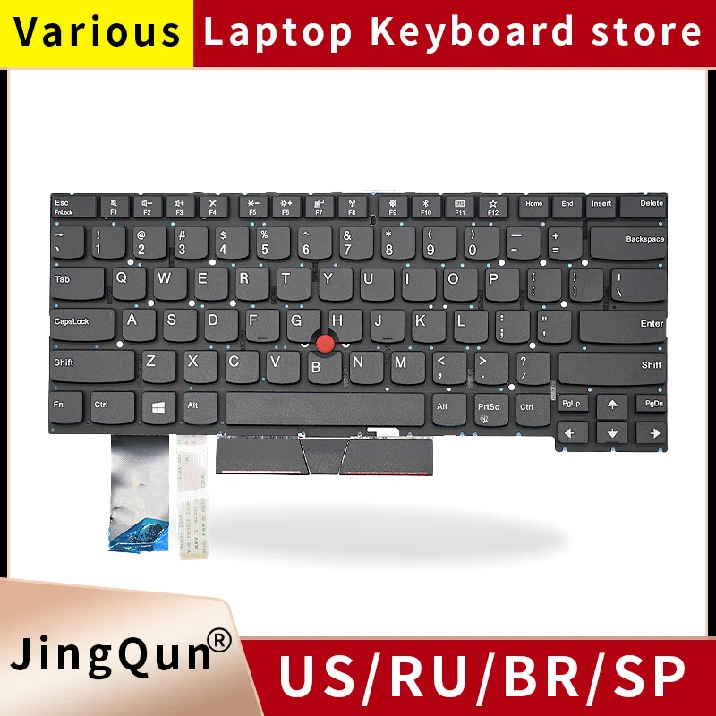 Replacement US/Russian Keyboard for Lenovo Thinkpad T490S T495S T14S ...