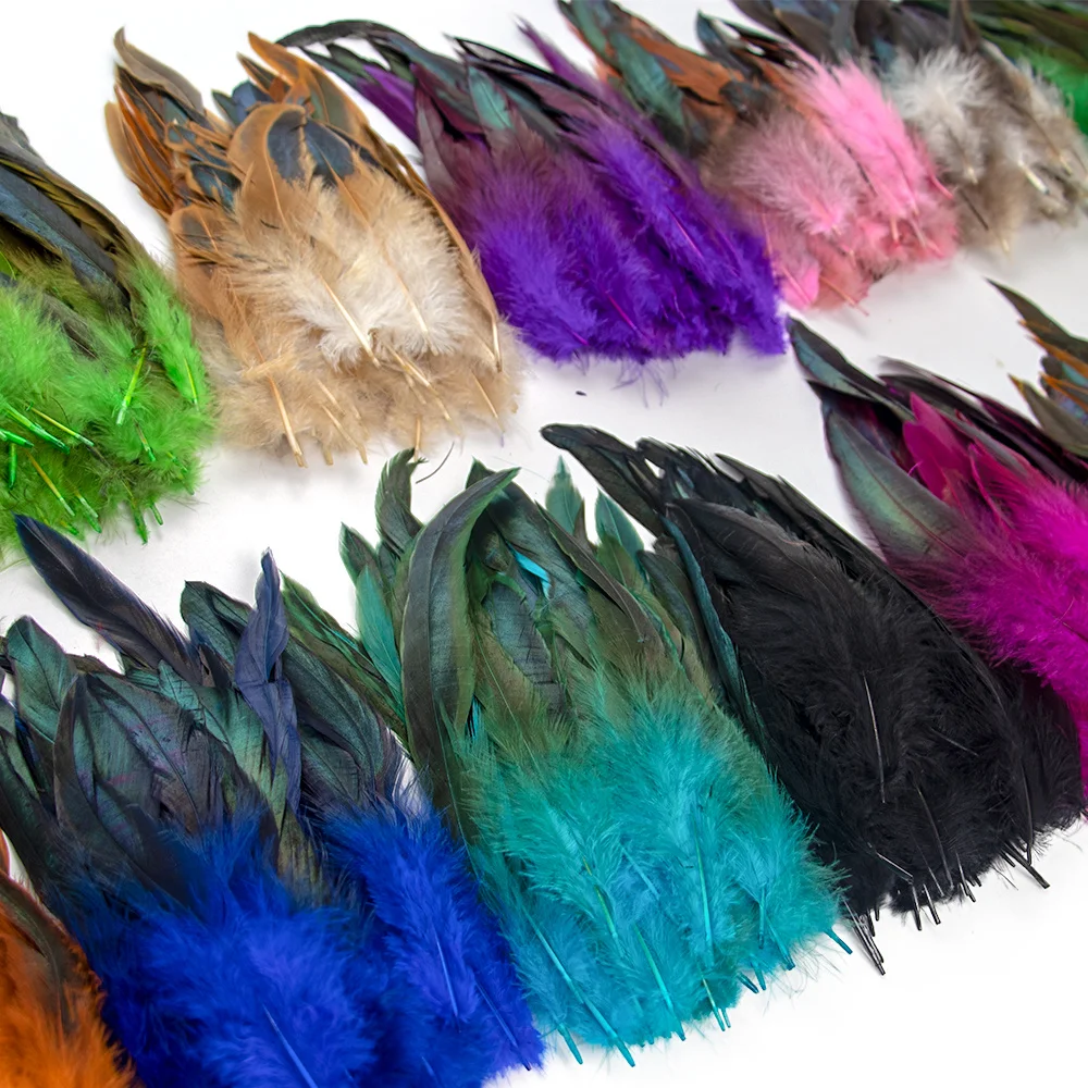 Pluma-de-gallo-Natural-de-50-100-200-piezas-plumaje-de-pene-te-ido-de ...