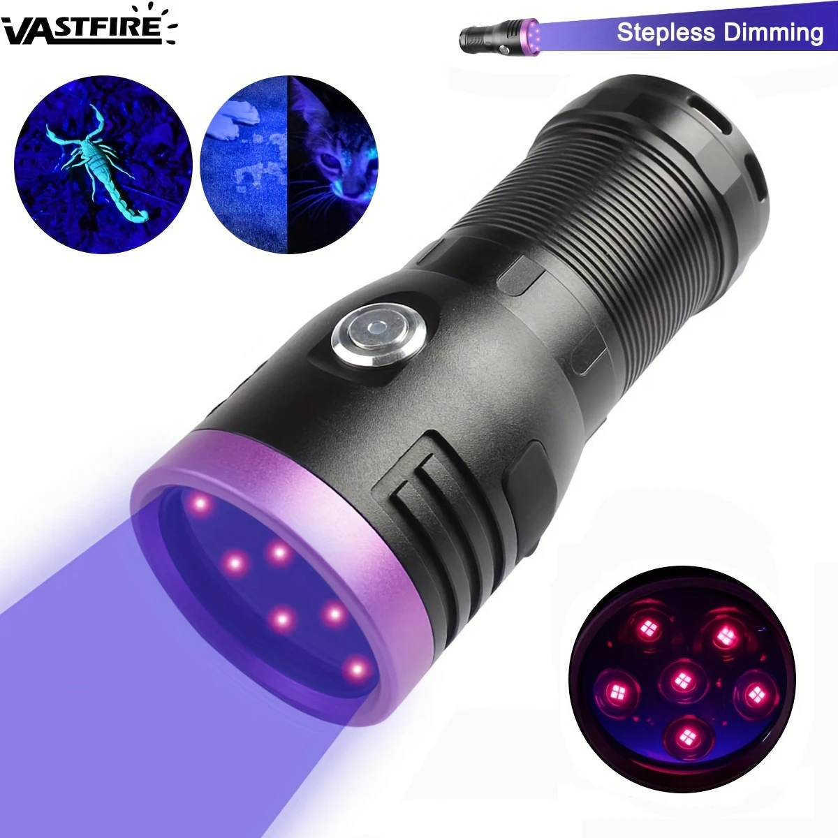 120W-6x365nm-UV-Powerful-Ultraviolet-Flashlight-USB-Rechargeable ...