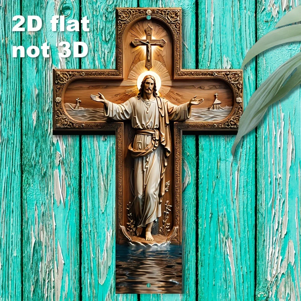 Vintage Metal Cross Wall Decor - 1pc Metal Church Cross Suitable for ...