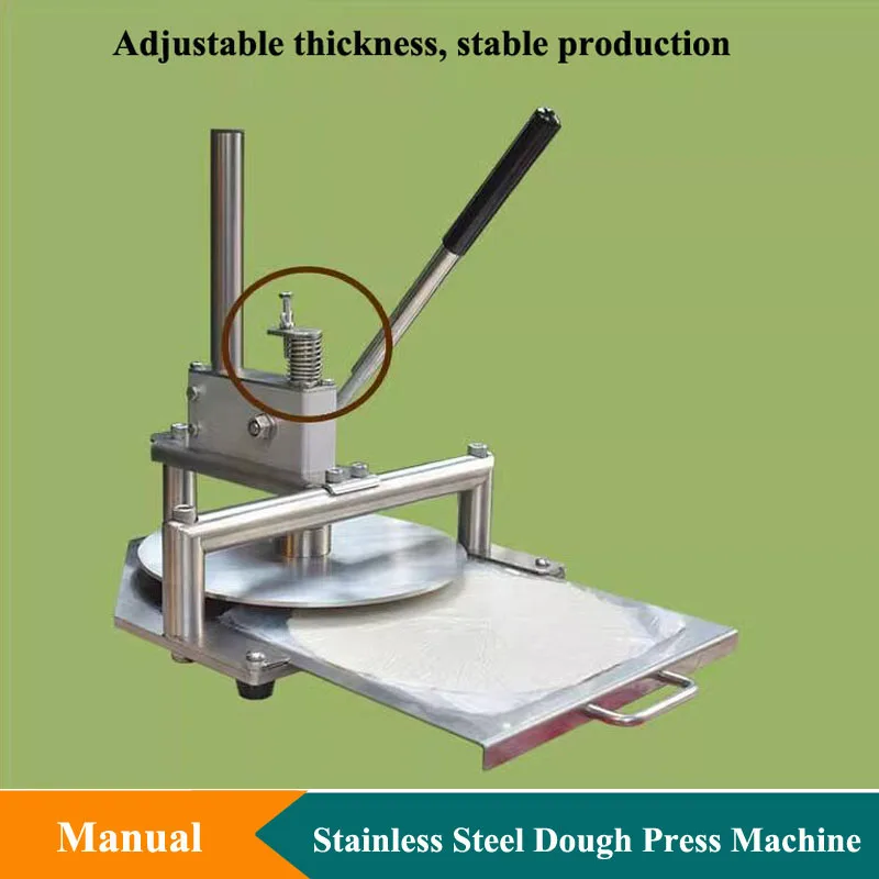 Commercial-25cm-Hand-Pizza-Dough-Press-Machine-Manual-Dough-Flattening ...