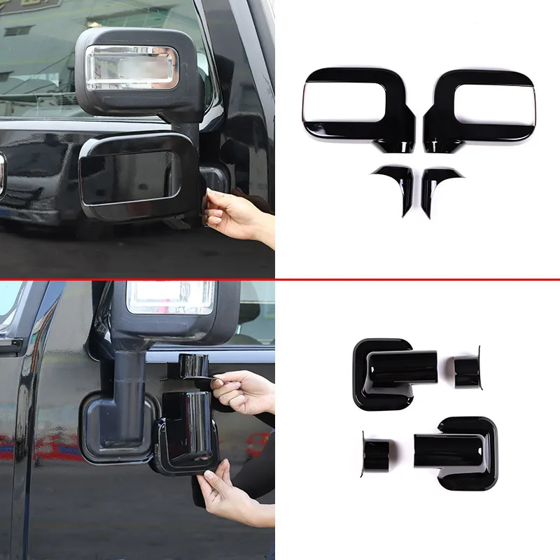 For-Hummer-H2-2003-2009-ABS-Black-Car-Exterior-Mirror-Cover-Rearview ...