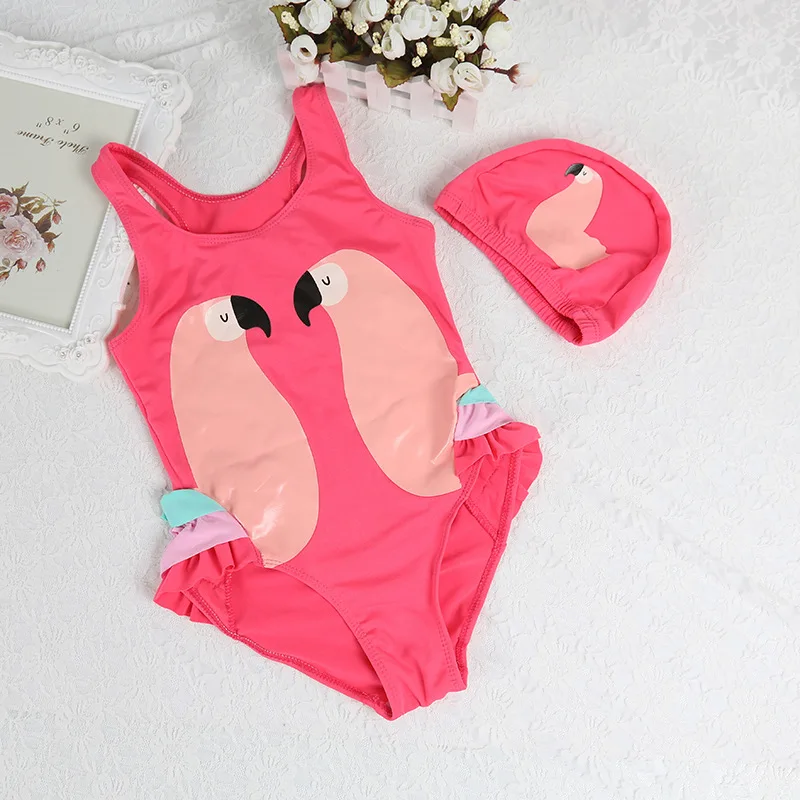 Kids-One-Piece-Swimwear-Girl-Cute-Animal-Print-Swimsuit-1-8-Age-Summer ...