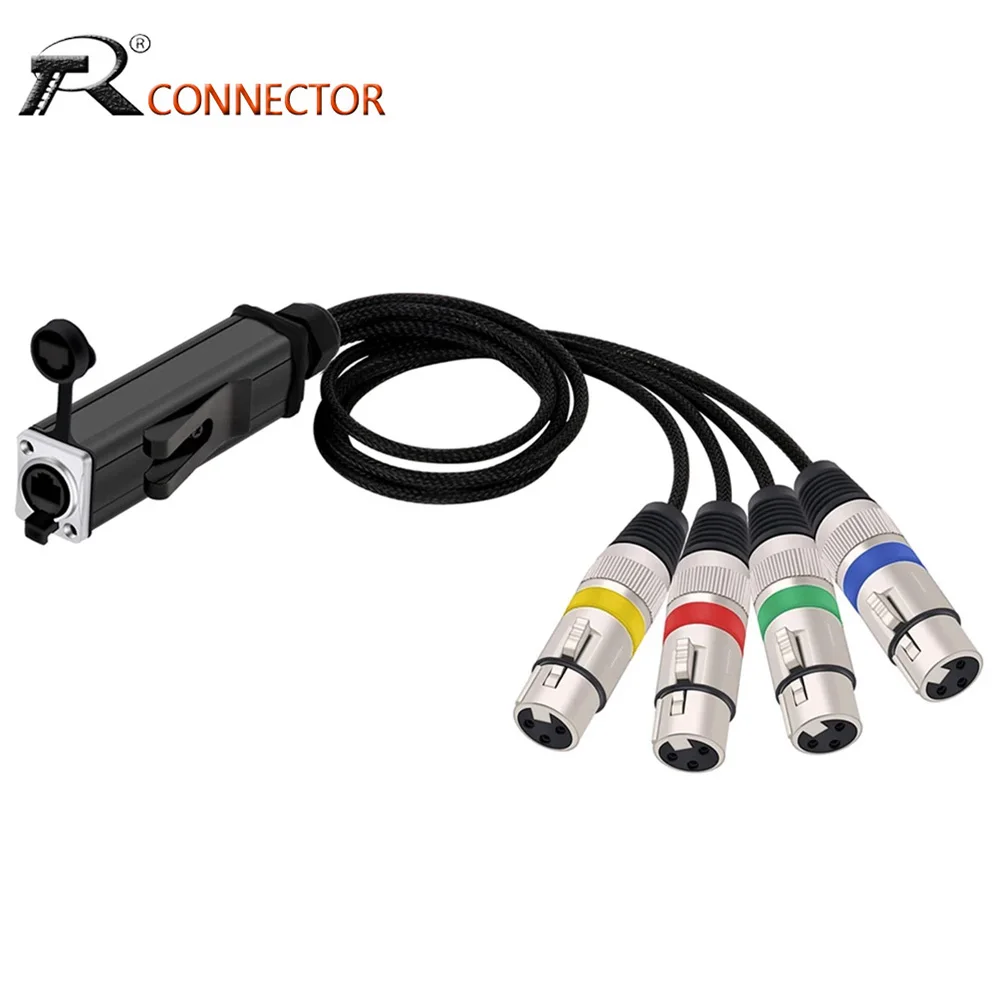 Waterproof-RJ45-Female-CAT5-to-Audio-4-Channel-3Pin-XLR-Male-Female ...