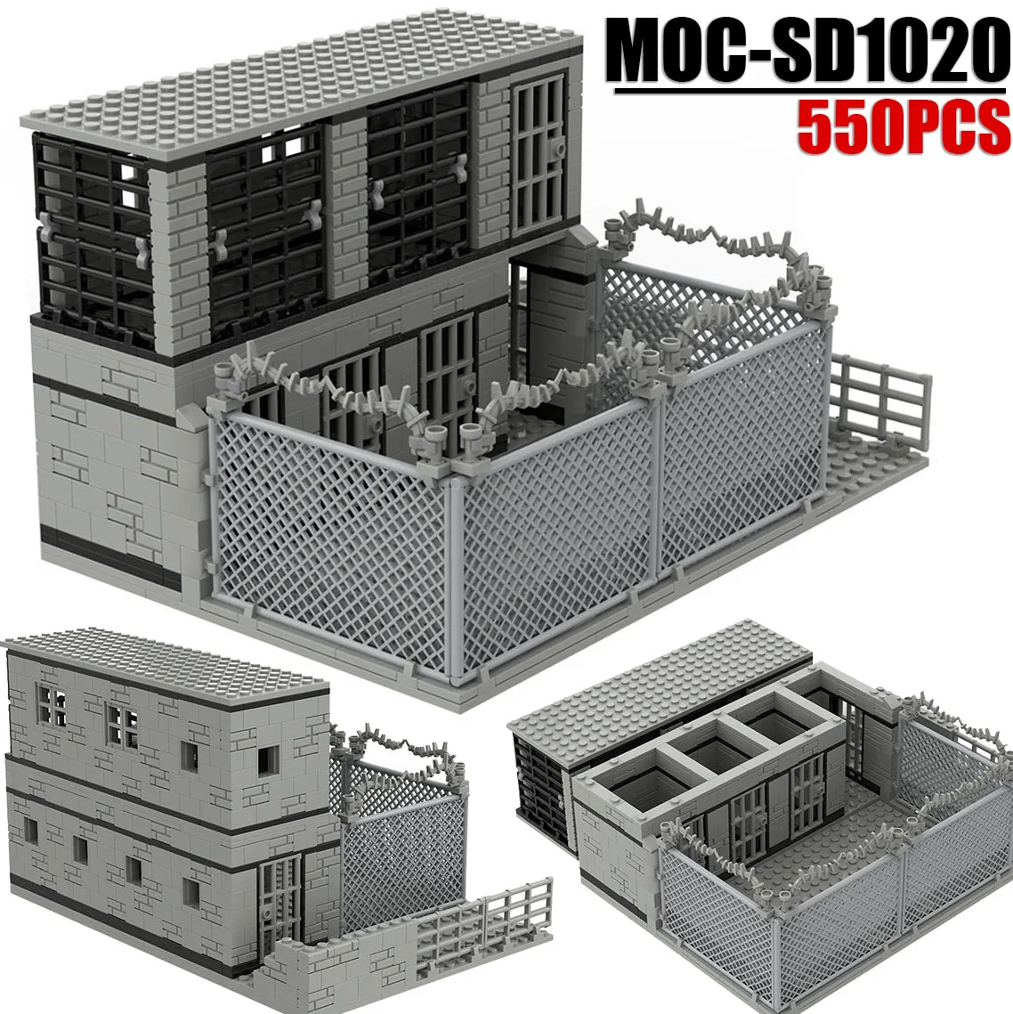 MOC-Building-Blocks-Kit-para-Meninos-Base-Militar-Delegacia-de-Pol-cia ...