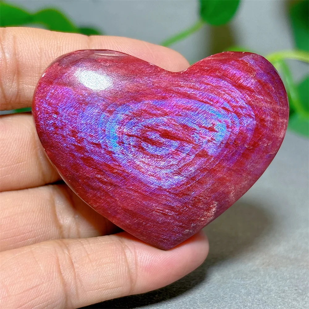 Red Moonstone Heart Crystal Natural Stone Quartz Stone Minerals Home ...