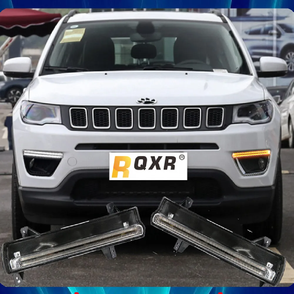Daytime running light For Jeep Compass 2017-2019 dynamic yellow turn ...