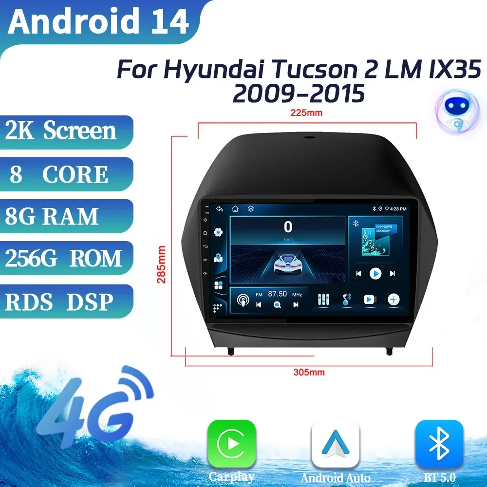 For Hyundai Tucson 2 LM IX35 2009-2015 Car Radio Multimedia Navigation ...