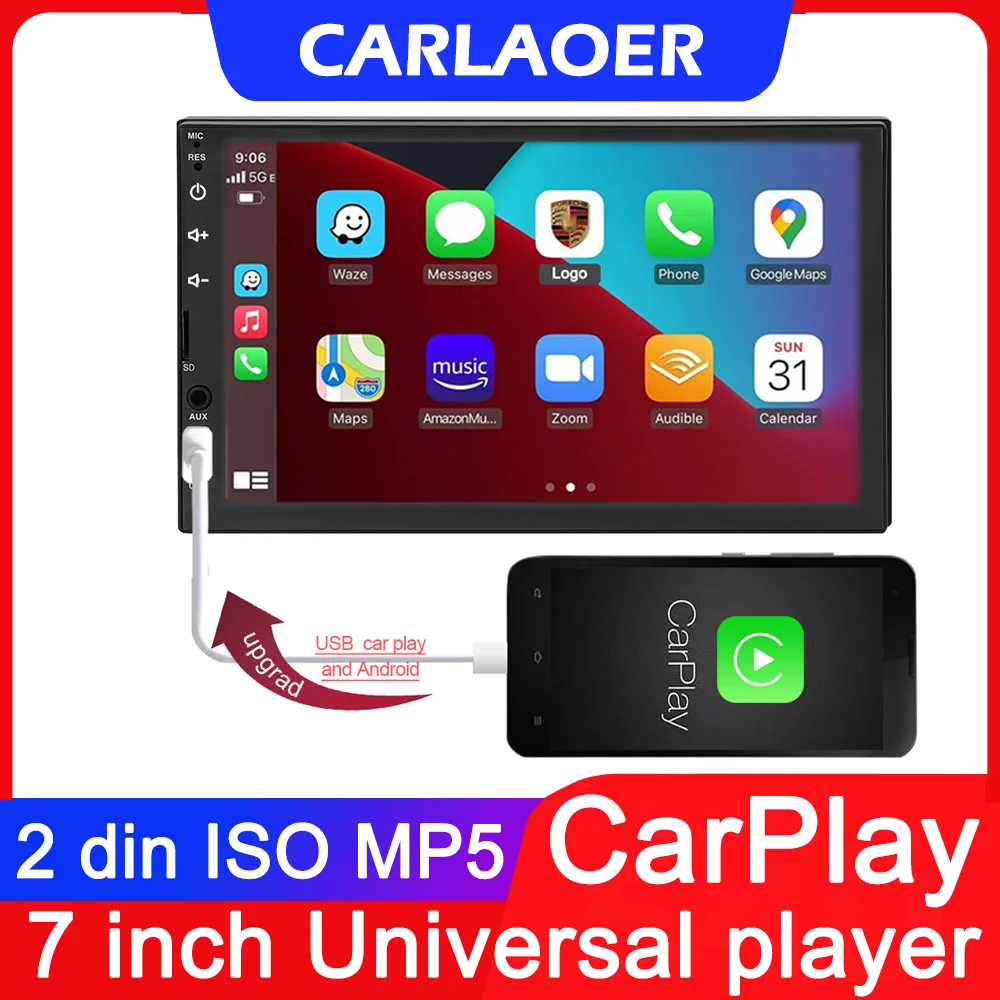 7'' 2 Din Mp5 Car Radio Play Car Streo Apple Carplay Radio Android-auto ...