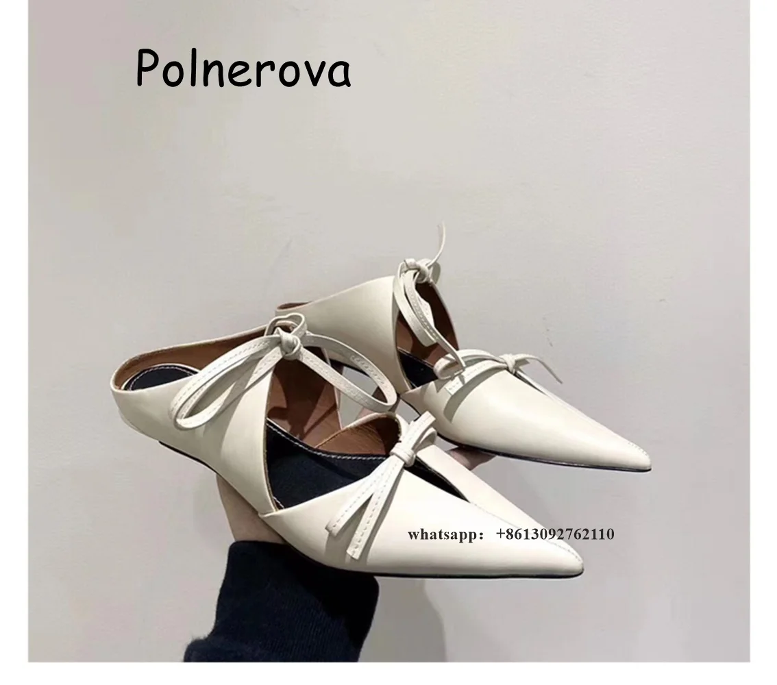 Butterfly-Knot-Pointed-Toe-Slippers-One-Word-Belt-Women-s-Shoes-Solid ...