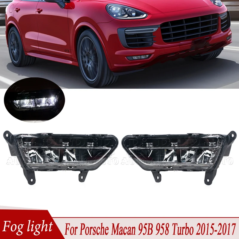 For Porsche Cayenne Macan 95B 958 Turbo 2015 2016 2017 Front Bumper Fog ...