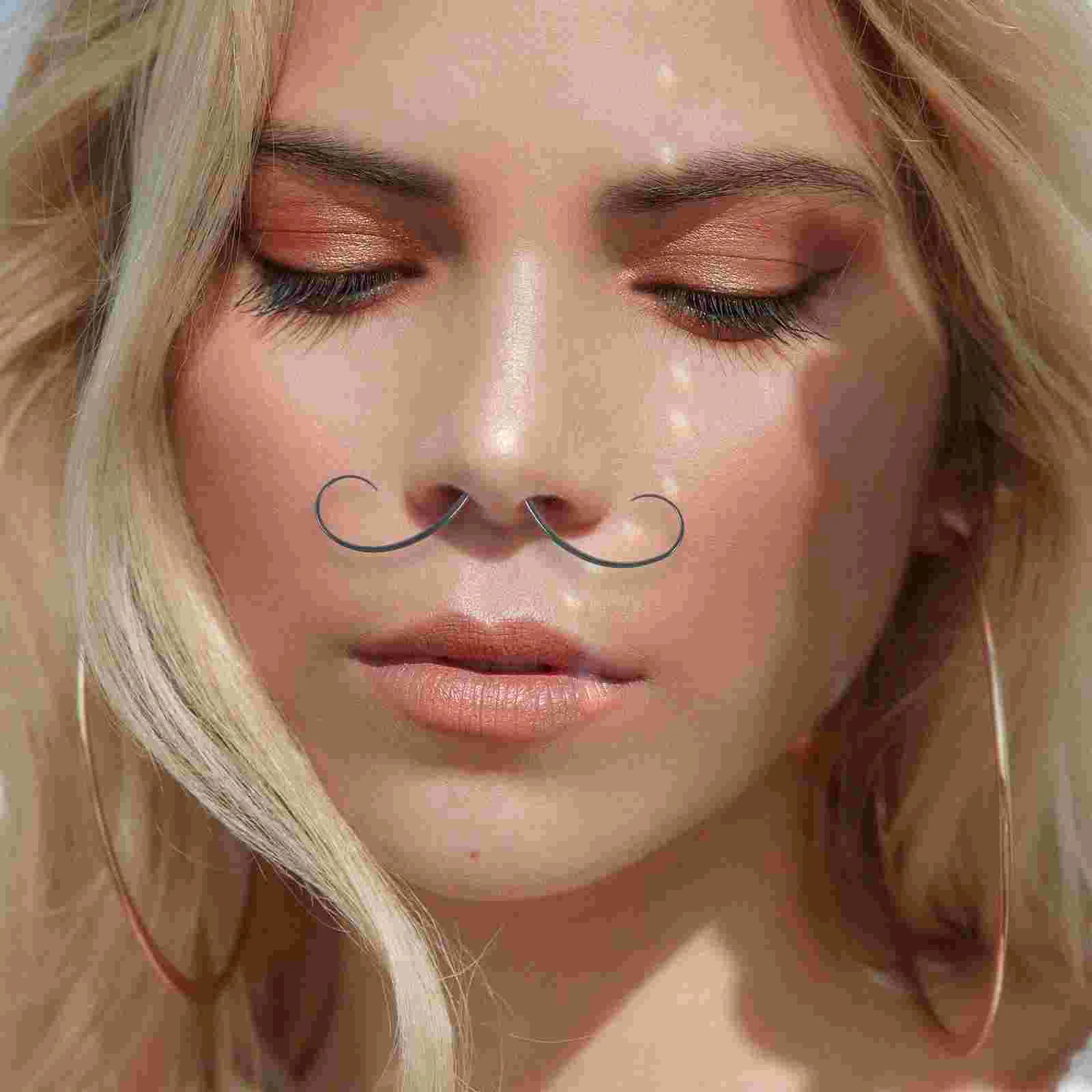 Nasal-Septum-Nose-Piercing-Jewelry-Body-Mustache-Ring-Snorno-Halloween ...