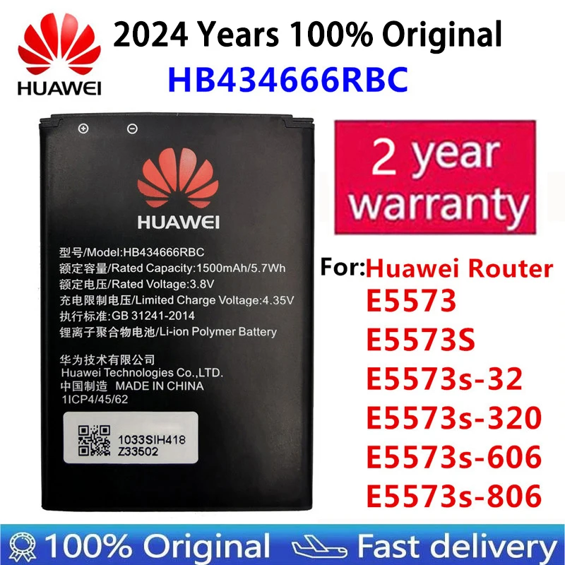 100-Orginal-HB434666RBC-Phone-Battery-1500mAh-For-Huawei-Router-E5573 ...