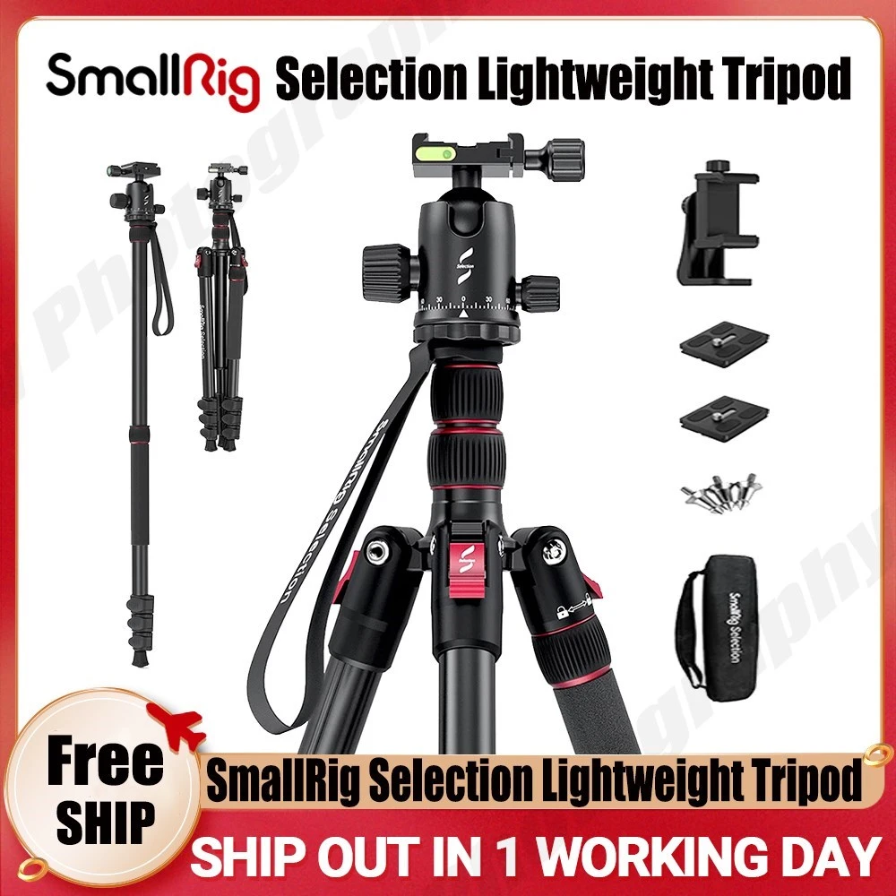 Smallrig Selection Lightweight 78" Aluminum Camera Tripod Monopod ...