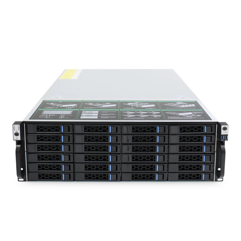 19inch 4U rack hot swap chassis 24bay NVR IPFS cloud storage server ...