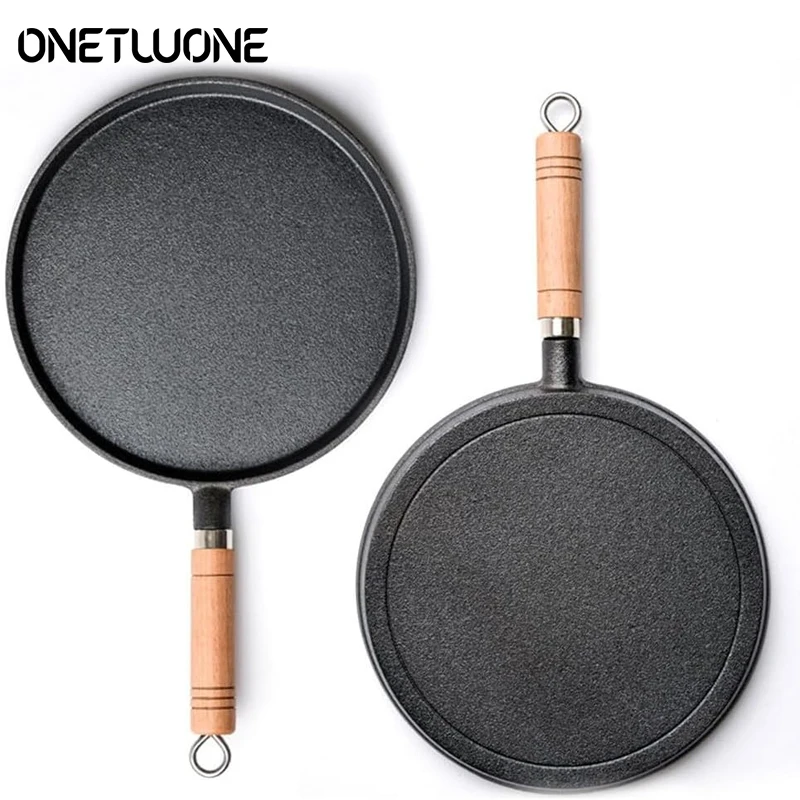 Cast Iron Skillet 20/23/26cm Non Stick Frying Pan Kitchen Cooking Thin ...