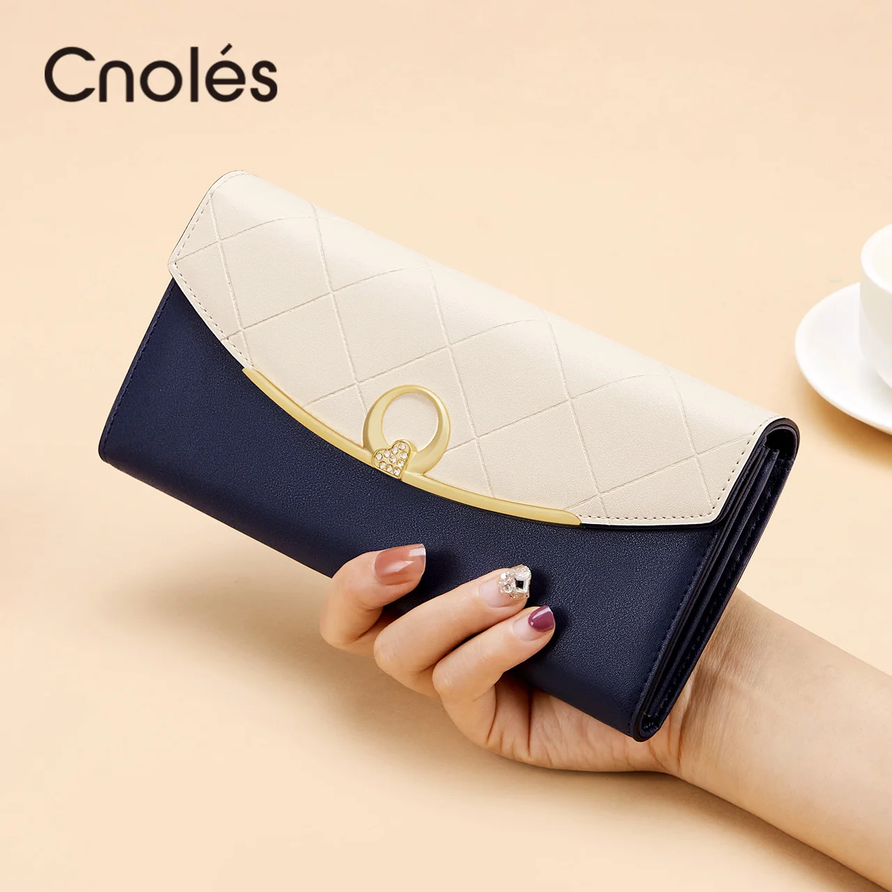 Cnoles Luxury Women Wallets 2022 Female Large Long Purse Card Holder ...
