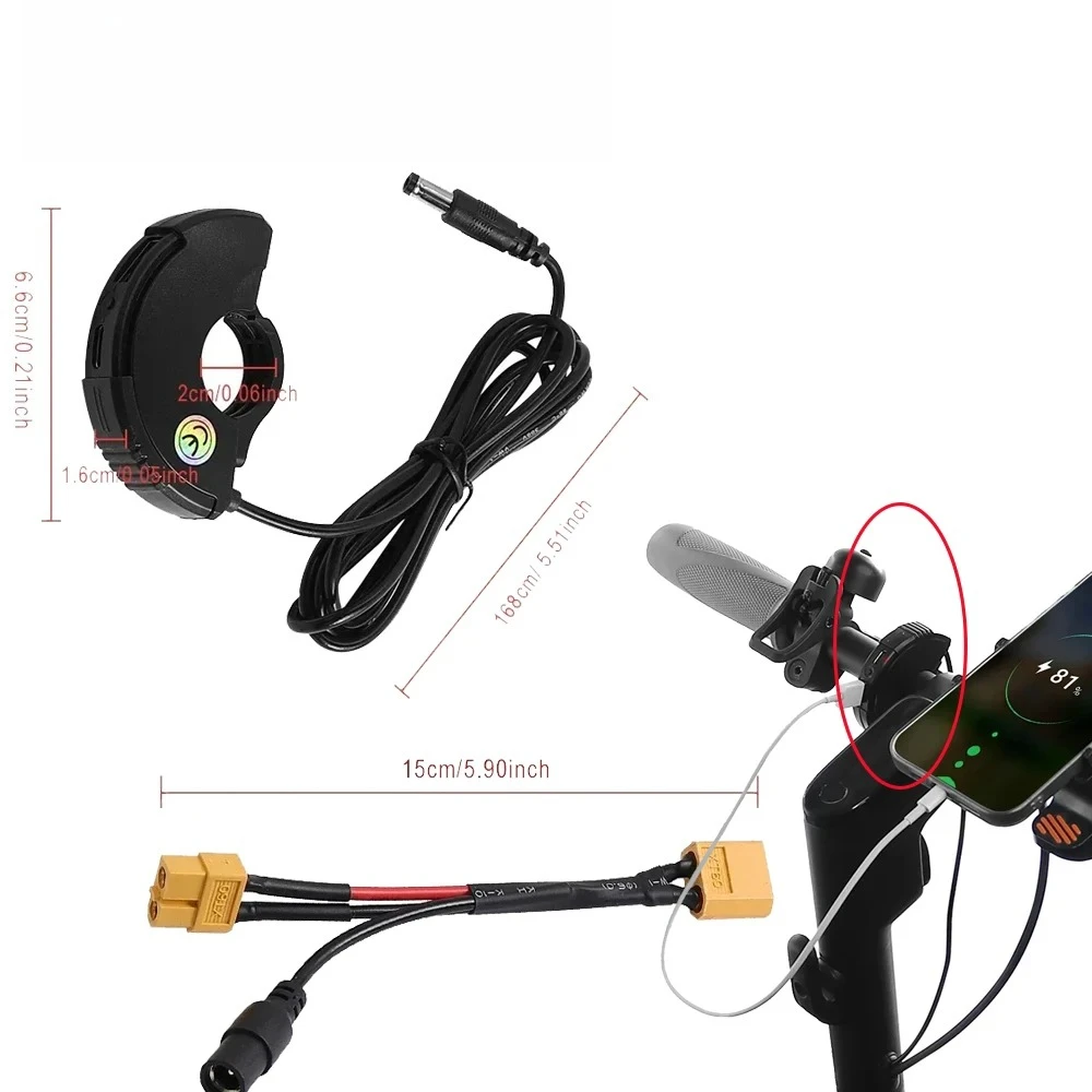 Electric Scooter Quick Charge USB Chargers Plug Adapters For Ninebot ...