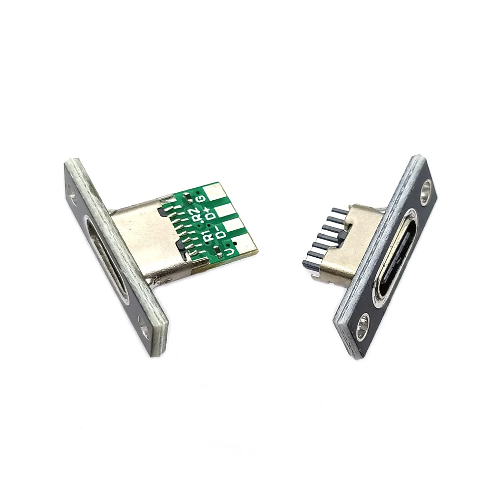 USB-Socket-6Pin-Type-C-Panel-Mounting-Charging-Interface-USB-C ...