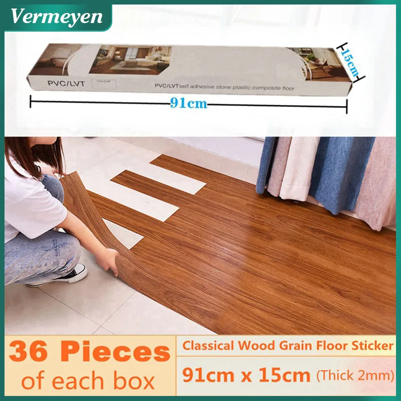 36pcs-PVC-Self-Adhesive-Floor-Tiles-3D-Wall-Stickers-Imitation-Wood ...