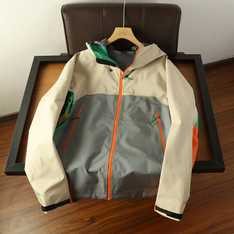 Outdoor Mountaineering Hiking Hard Shell Jacket 2024 Autumn Patchwork ...