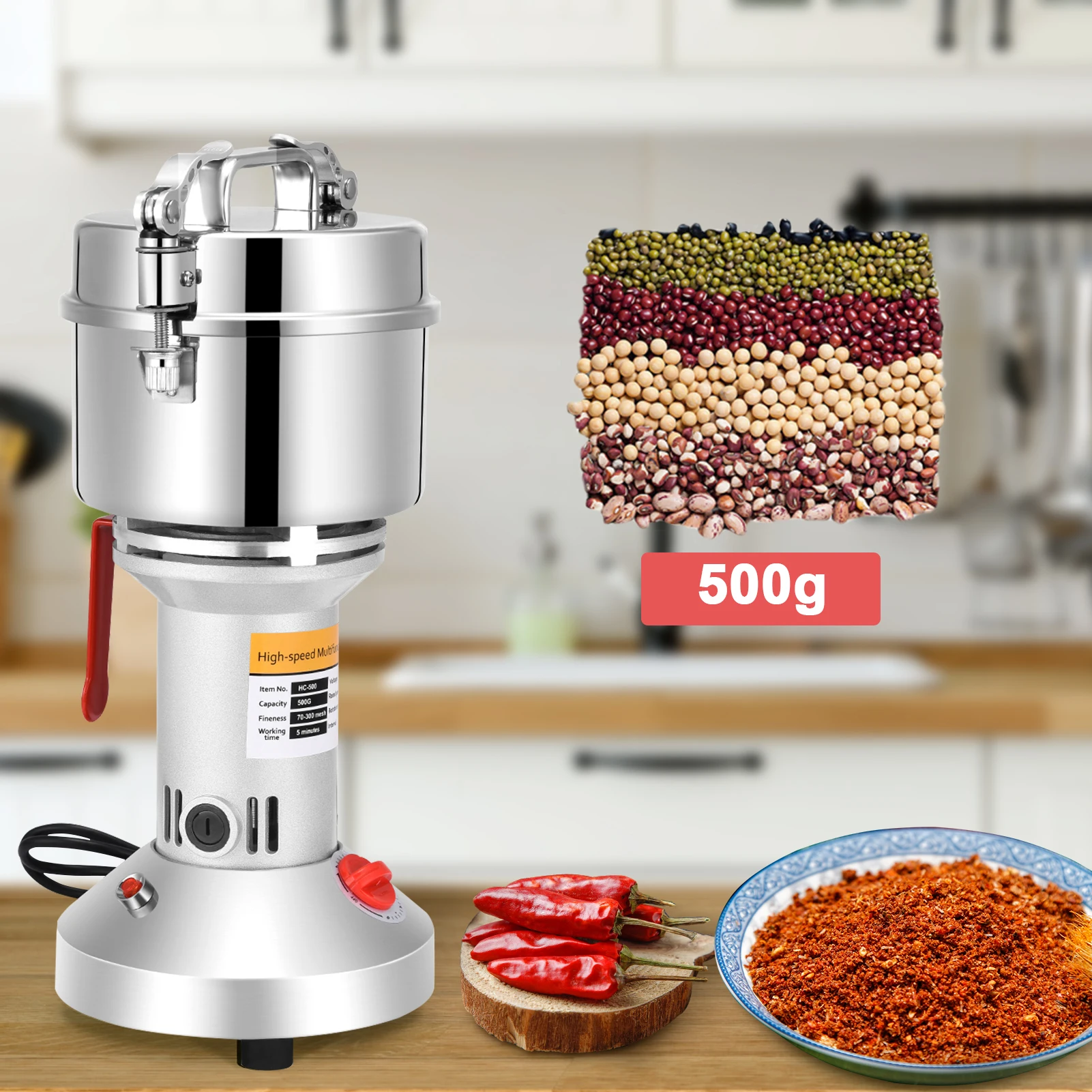 Grain Mills Electric, Couleur Rustproof Steel Fast Superfine Mill Dry ...