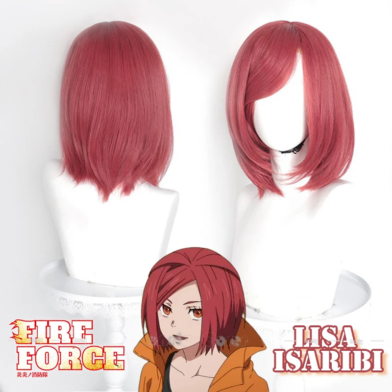 Anime Fire Force Lisa Isaribi Cosplay Wig Enen no Shouboutai Short ...