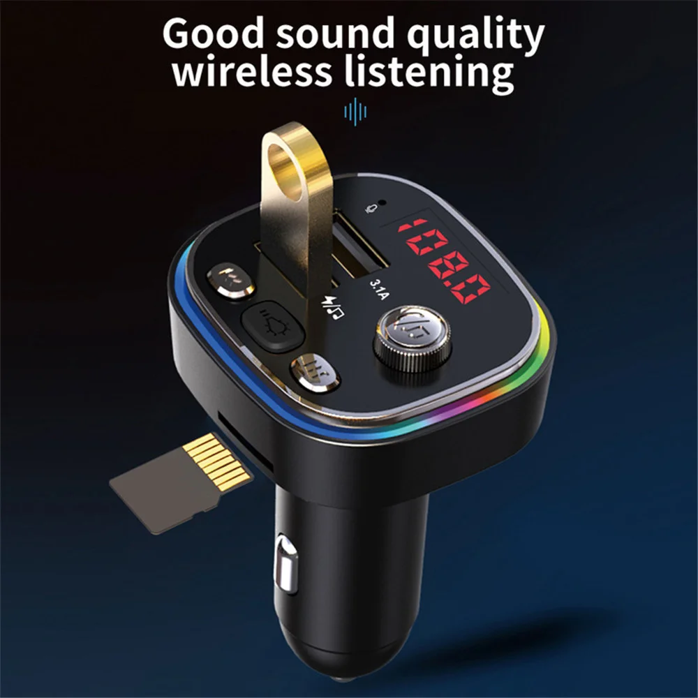 3-1A-Dual-USB-Car-Charger-Wireless-Bluetooth-5-0-FM-Transmitter-Car ...